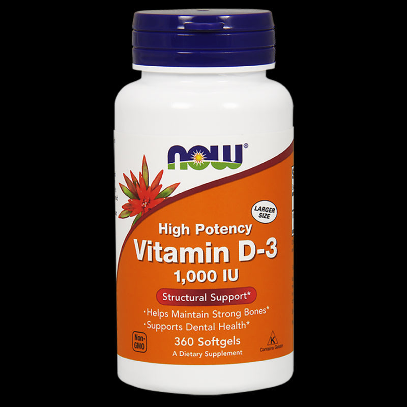 Vitamin D3 1000 IE 360 Kapseln von NOW FOODS – marktbio